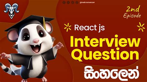 React Interview Question Part 2 සිංහලෙන් Youtube