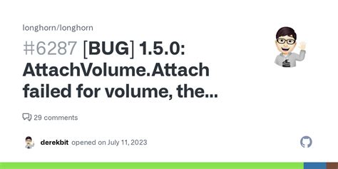 Bug 150 Attachvolumeattach Failed For Volume The Volume Is