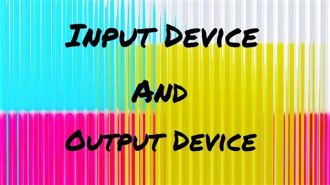 Input Device And Output Device Computer Parts Computer Hardware Computer Inputoutput