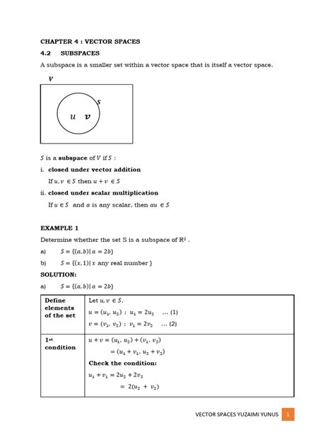 Chapter 4 Vector Spaces Part 2 Pdf Vector Space Linear Subspace