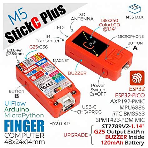 【m5stack】m5stickc plus・m5stickv パーツ集・プログラム集 2021