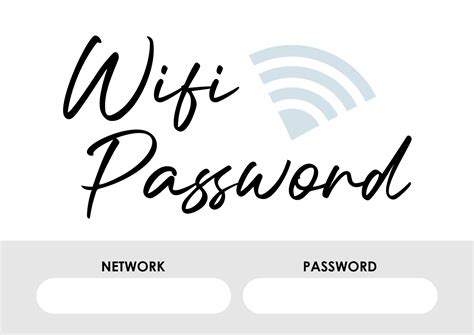 Free Printable Wifi Password Signs