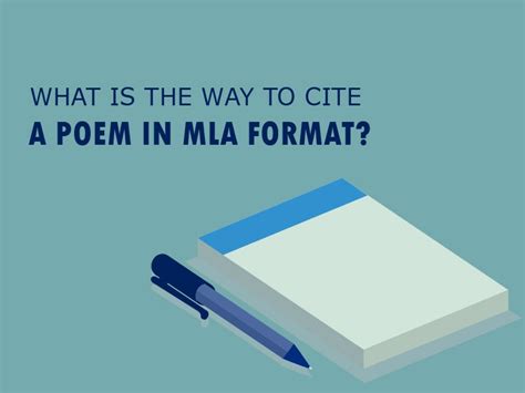 How To Cite A Poem Correct Formatting In Mla And Apa Style