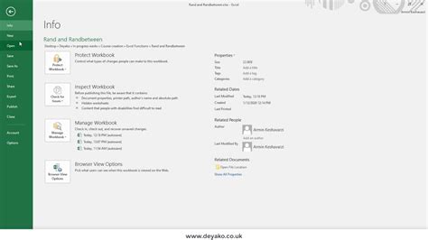 Rand And Randbetween Functions In Excel Youtube