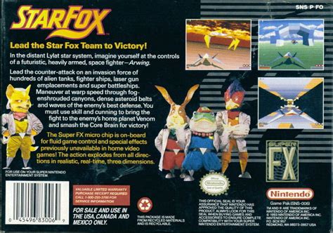 Star Fox 1993 Snes Box Cover Art Mobygames