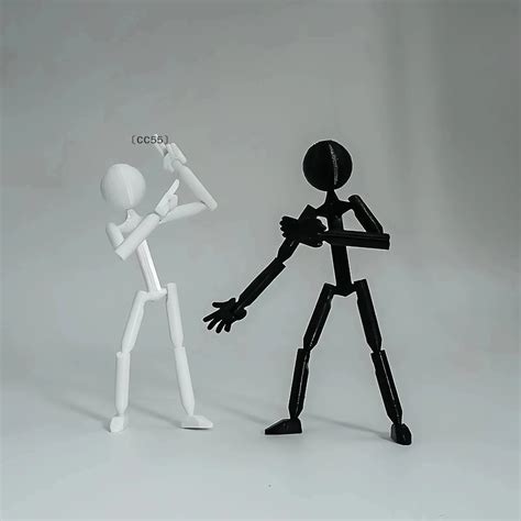 〔cc55〕3d Printed Mannequin Novelty Action Figure Stickman Assembled