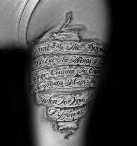 50 Serenity Prayer Tattoo Designs For Men 2023 Guide