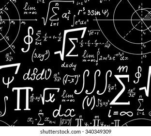 Mathematical Vector Seamless Texture Various Mathematical Stock Vector Royalty Free