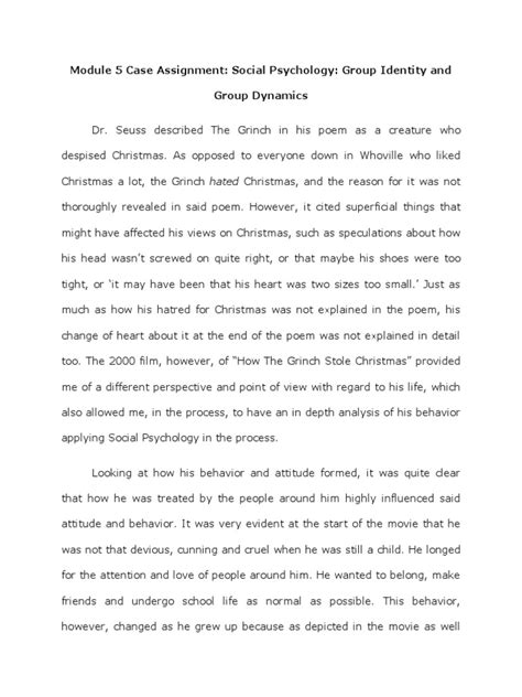 Module 1 Case Assignment Pdf Social Psychology Psychology