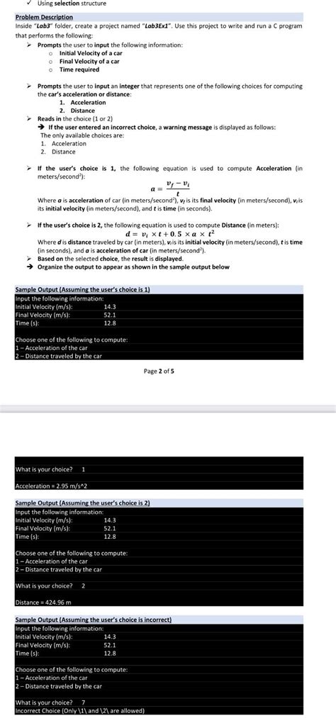 Solved Using Selection Structure Problem Description