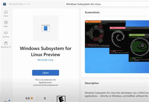 Windows Subsystem Für Linux Wsl Als Vorschau Im Microsoft Store