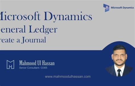 Microsoft Dynamics 365 General Ledger Working With Allocation Journal Mahmood Ul Hassan