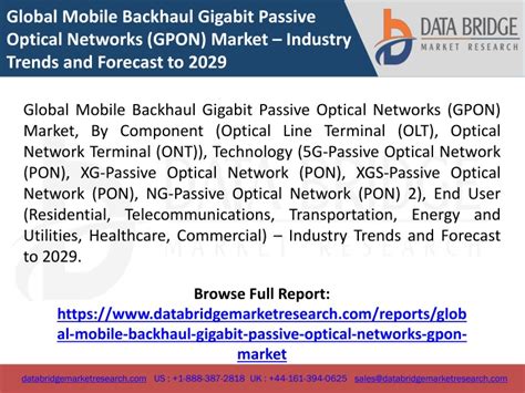 Ppt Global Mobile Backhaul Gigabit Passive Optical Networks Gpon Market Powerpoint