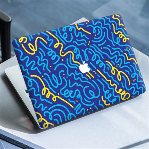 Laptop Skin For Apple Macbook Blue Spiral Skinslegend