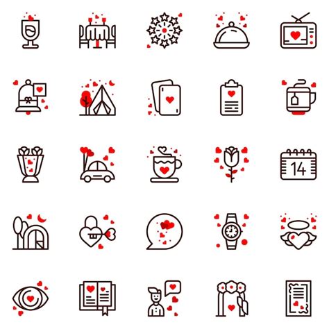 Premium Vector A Set Pack Of Love Icons Set The Collection Includes