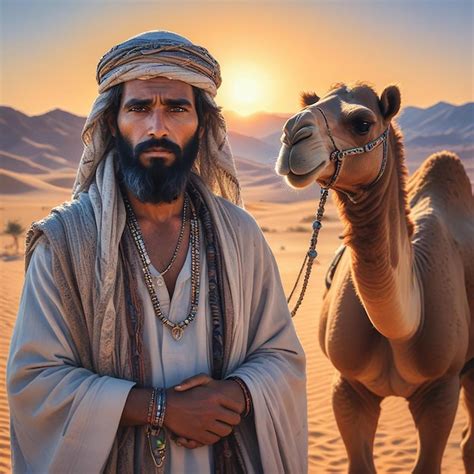 Bedouin Portrait Premium Ai Generated Image