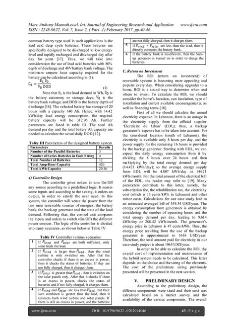 Analysis And Design Of A Hybrid Renewable Energy System Lebanon Case Pdf