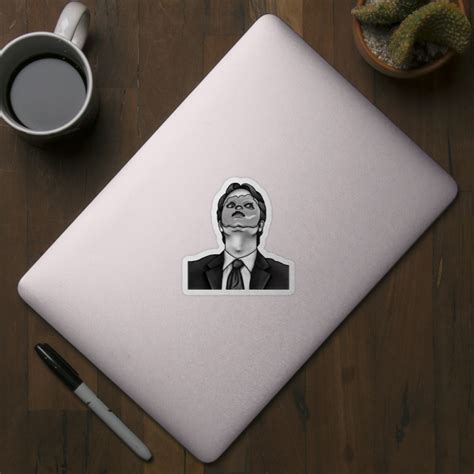 Dwight Cpr Doll Face Dwight Schrute Cpr Doll Sticker Teepublic