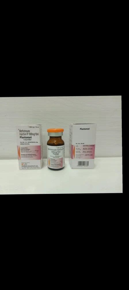 Plastomet Methotrexate Injection Bp 25 Mg 10ml Vial At ₹ 1000 Vial In Mumbai