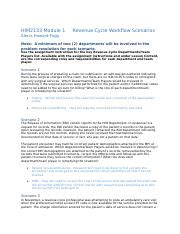 Revenue Cycle Workflow Scenarios And Solutions HIM Module Revenue Cycle Workflow