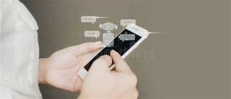Woman Hold And Using Smartphone And Chatting With Chatbot Chat Gpt Ai Artificial Intelligence