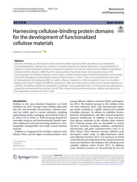 Pdf Harnessing Cellulose Binding Protein Domains For The Development