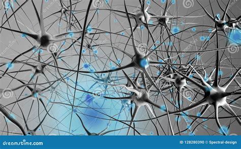 3d Rendered Illustration Of Signal Transmission In A Neuronal Stock Illustration Illustration