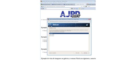 Código HTML y JavaScript para mostrar imagen en ventana Flash Proyecto A