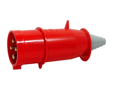 67 Силовая вилка переносная 067 2p Pe 16А 250В Ip44 Tarel Польша