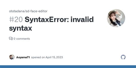 Syntaxerror Invalid Syntax · Issue 20 · Ototadanasd Face Editor · Github