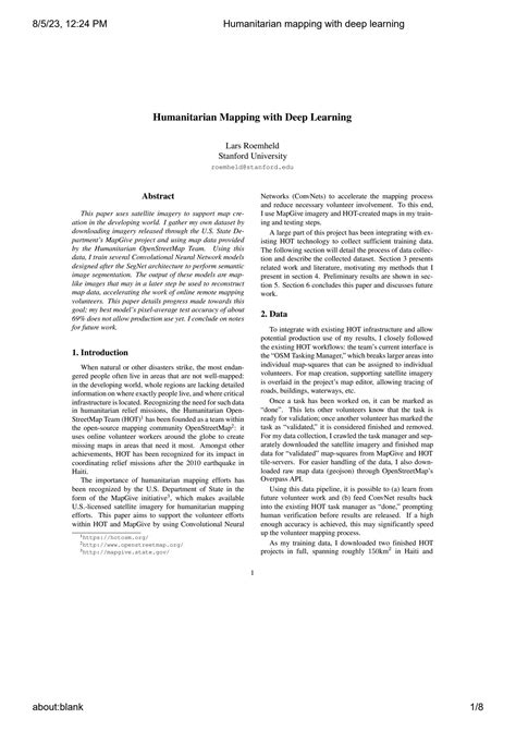 Solution Humanitarian Mapping With Deep Learning Convolutional Neural