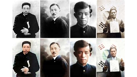 정치 김구 선생 등 컬러사진 복원3·1절 광화문광장 공개 Ytn