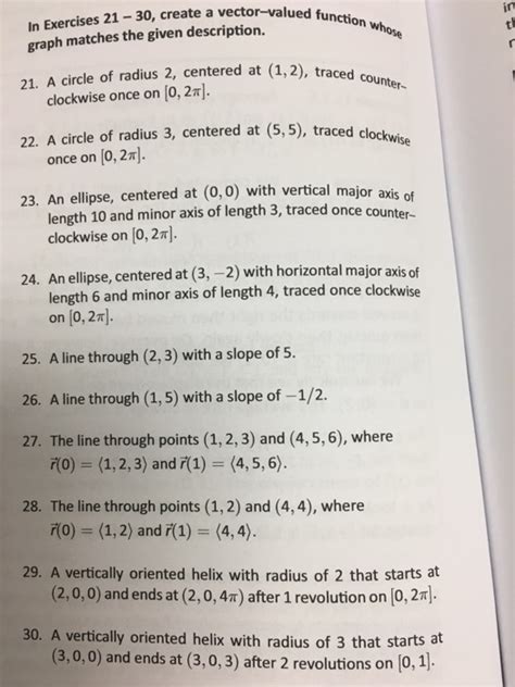 Solved Ved Function Whose In Exercises 21 30 Create A