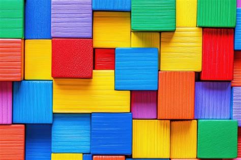 A Vibrant Array Of Colorful Blocks Arranged In A Playful Pattern