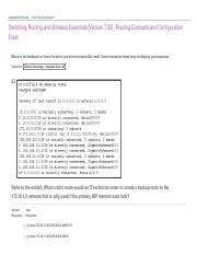 Modules Routing Concepts And Configuration Exam Item Feedback Report Pt Pdf