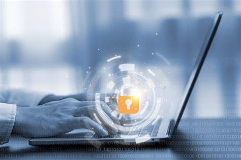 Hand Using Computer Laptop By Input Password To Login And Access To Computer System Security In