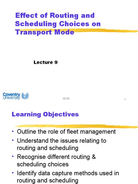 Effect Of Routing And Scheduling Choices On Transport Mode Pdf