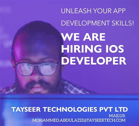 Tayseer Technologies Pvt Ltd On Linkedin Iosjobopportunity Hiringiosdevelopers