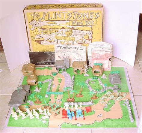 1961 Marx The Flintstones Original Playset No 4672 Complete Boxed