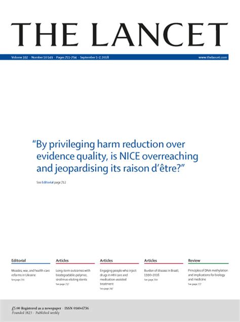 the lancet 01 september 2018 volume 392 issue 10149 pages 711 794
