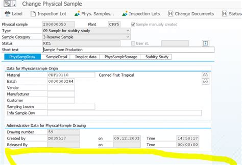 Create Sample With Drawing QPR1 Customize Sampl SAP Community