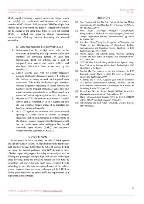 Implementation Of High Speed Railway Mobile Communication System Pdf