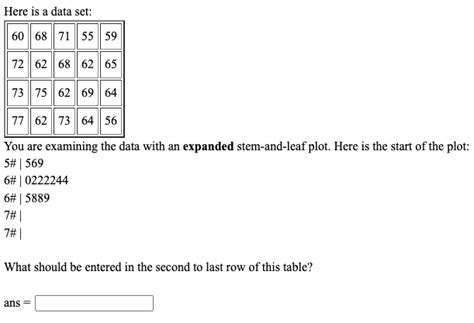 Solved Here Is A Data Set You Are Examining The Data With
