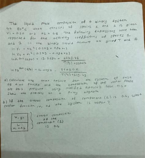 Solved system is given have been や given T and The liquid Chegg