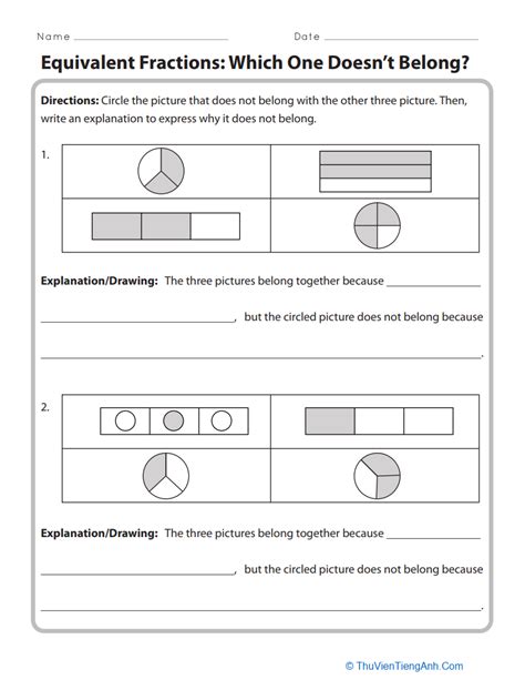 Equivalent Fractions Which One Doesnt Belong Thư Viện Tiếng Anh