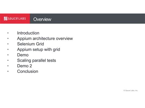 Parallel Testing With Appium PPT
