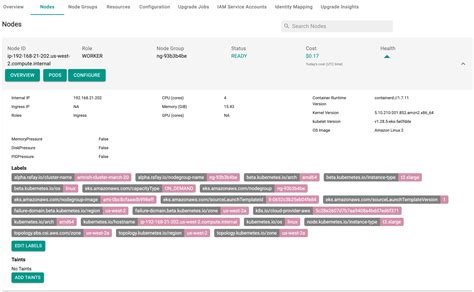 Kop Eks Clusters Node Labels Rafay Product Documentation