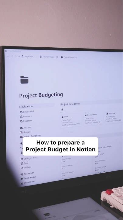 how to prepare a project budget in notion notion notionapp notiontutorial notiontemplate