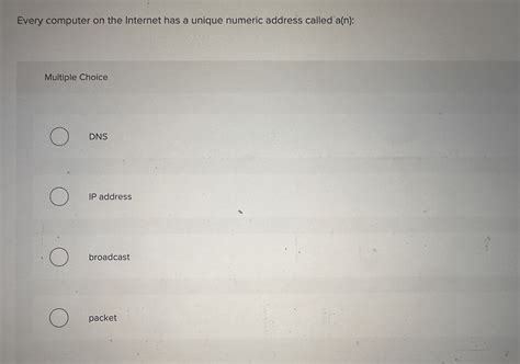 Solved Every Computer On The Internet Has A Unique Numeric