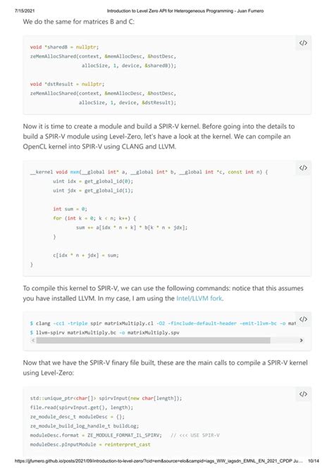 Introduction To Level Zero Api For Heterogeneous Programming Notes Pdf